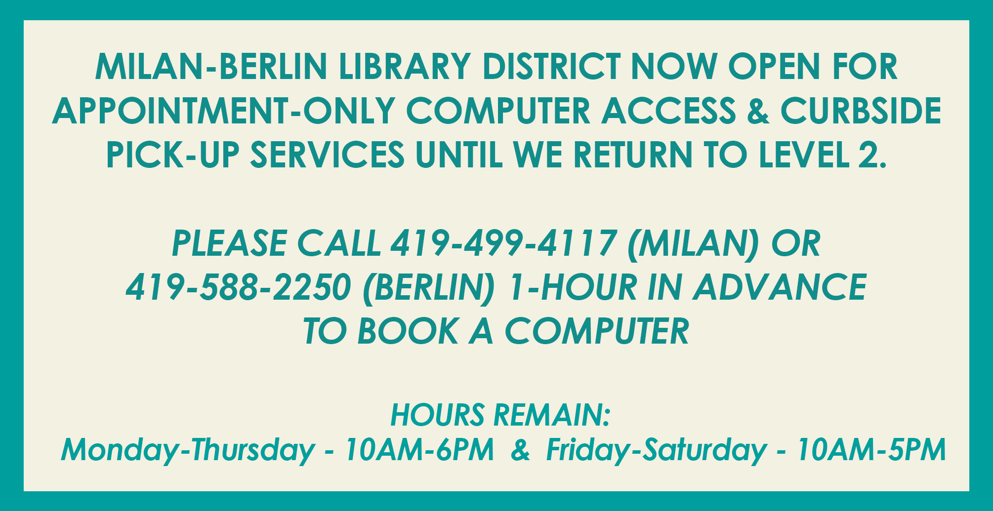 Milan-Berlin Library District